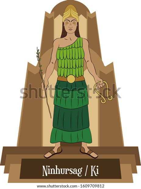 Illustration Vector Isolated Mesopotamian Mythical God: เวกเตอร์สต็อก ...