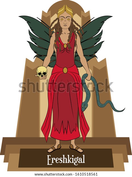 Illustration Vector Isolated Mesopotamian Mythical God Stock Vector ...
