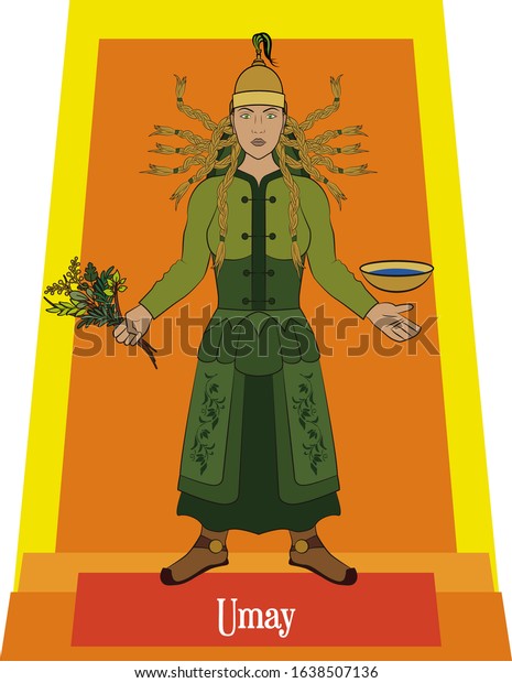 Illustration Vector Isolated Mongolian Mythical God: vetor stock (livre ...