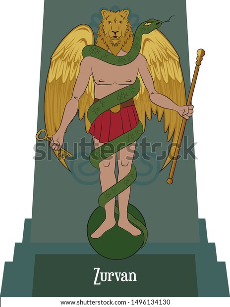 Illustration Vector Isolated Persian Mythical God 스톡 벡터(로열티 프리 ...