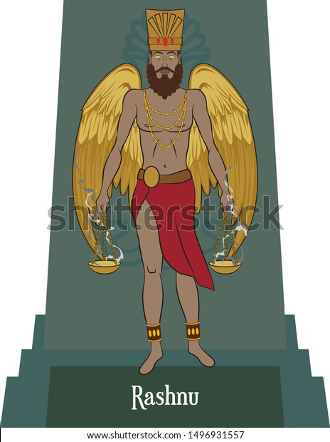 Illustration Vector Isolated Persian Mythical God Stock Vector (Royalty ...