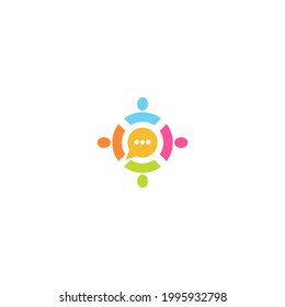 Illustration Vector Logo Graphic Community Chat Stock Vector (Royalty ...
