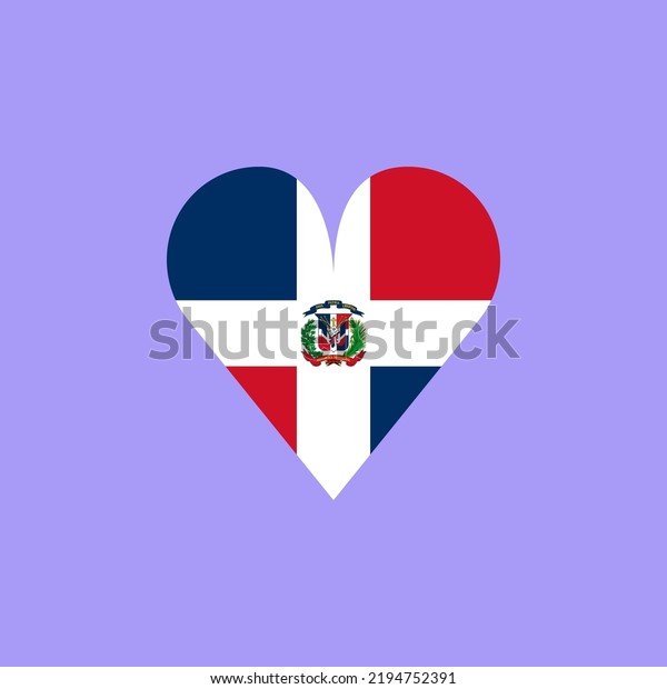 Illustration Vector Love Dominican Republic Symbol Stock Vector ...
