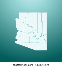 Illustration Vector Map Arizona Stock Vector (Royalty Free) 1408517576 ...
