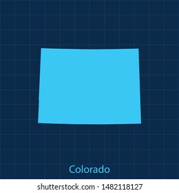 Illustration Vector Map Colorado Stock Vector (Royalty Free) 1482118127