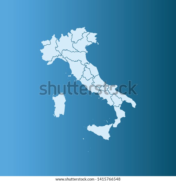 Illustration Vector Map Italy Stock Vector (Royalty Free) 1415766548 ...