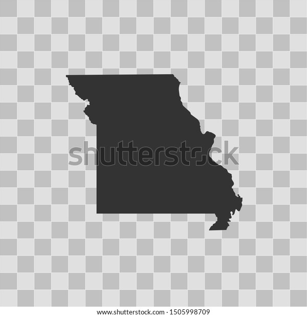 Illustration Vector Map Missouri Stock Vector (Royalty Free) 1505998709 ...