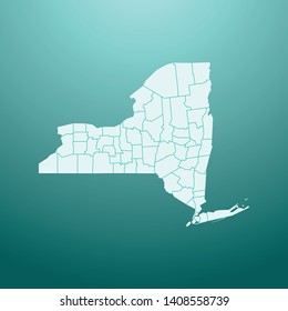 Illustration Vector Map New York Stock Vector (Royalty Free) 1408558739