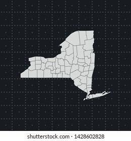 Counties New York State Map Cartoon Stock Vector (Royalty Free) 86914997