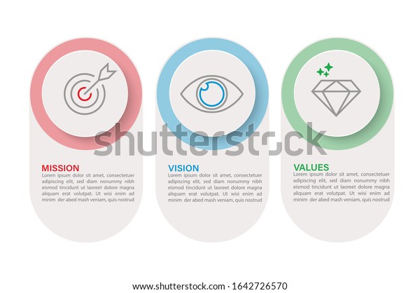Illustration Vector Mission Vision Values Web Stock Vector (Royalty ...