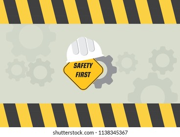 Illustration Vector Safety First Signage Stock Vector (Royalty Free ...