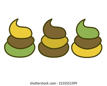 Illustration Vector Set Cute Poop Stock Vector (Royalty Free ...
