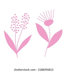 Illustration Vector Set Nature Plants Stock Vector (Royalty Free ...