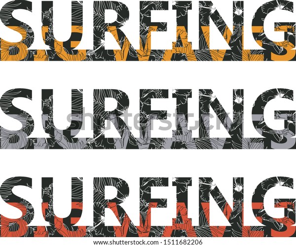 Illustration Vector Surfing Slogan Graphic Design Stock Vector (Royalty ...