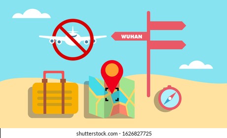 Illustration Vector Travel Warnings Issued Coronavirus Stock Vector ...