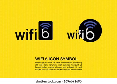 Wifi 6 Generation Logosymbol Design Telecommunications Stock Vector ...