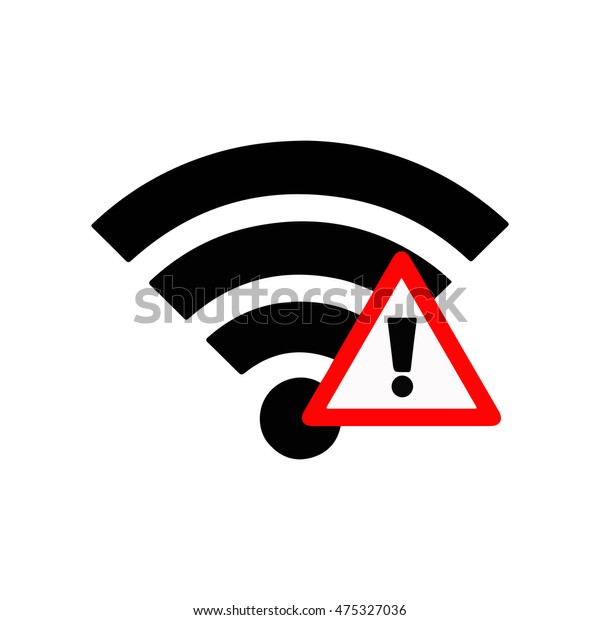 Illustration Vector Wifi Sign Exclamation Mark Stock Vector (Royalty ...