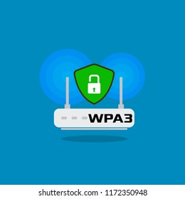Illustration Vector Wpa3 Security Wireless Fidelity Stock Vector ...