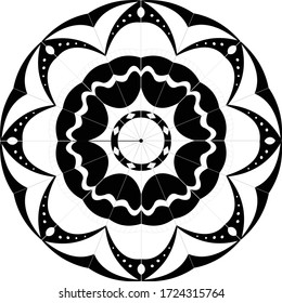 Illustration Very Simple Mandala Very Suitable Stock Vector (Royalty ...