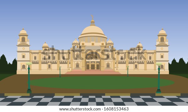 Illustration Victoria Memorial Vector Stock Vector (Royalty Free ...