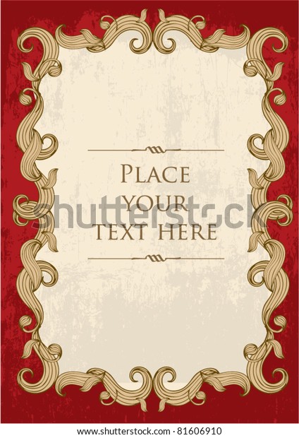 Illustration Victorian Border Stock Vector (Royalty Free) 81606910