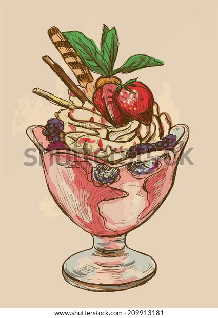 Illustration Vintage Style Candy Sweets Topic Stock Vector (Royalty ...