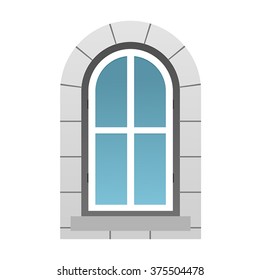 Romanesque Window Vector Graphic Stock Vector (Royalty Free) 792612232 ...