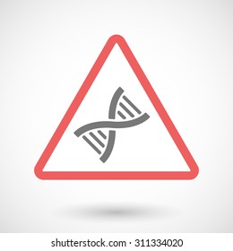 Illustration Warning Sign Dna Sign Stock Vector (Royalty Free ...