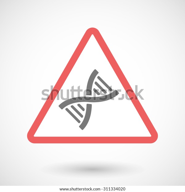 Illustration Warning Sign Dna Sign Stock Vector (Royalty Free ...