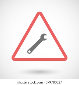 Illustration Warning Signal Spanner Stock Vector (Royalty Free ...