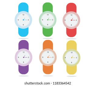 Illustration Watch Colors Vector Stock Vector (Royalty Free) 1183364542