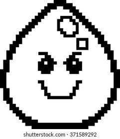 Illustration Ice Cream Cone Winking 8bit: vector de stock (libre de ...