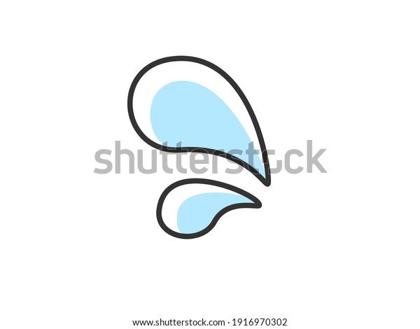 Illustration Water Drops Sweat Stock Vector (Royalty Free) 1916970302