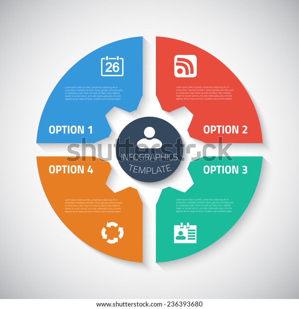 Illustration Web Infographic Timeline Pie Template Stock Vector ...