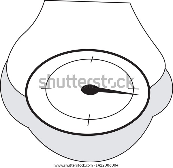Illustration Weight Machine Weighing Scale Stock Vector (Royalty Free ...