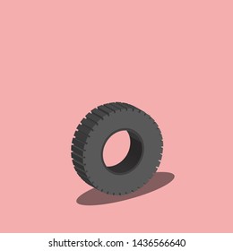 Illustration Wheel 3d Icon Stock Vector (Royalty Free) 1436566640 ...