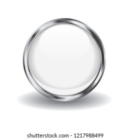 White 3d Button Isolated On White Stock Vector (Royalty Free) 1173206320