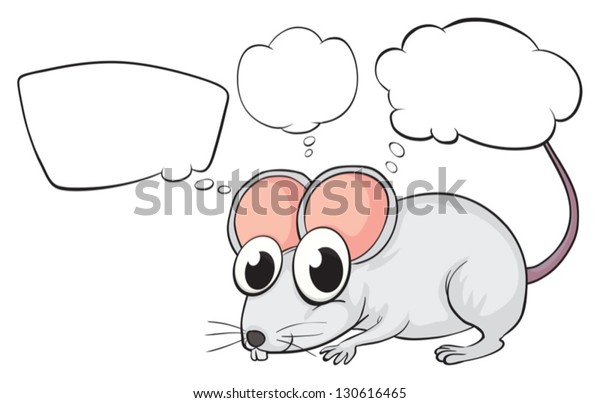 Illustration White Mouse Empty Callouts On Stock Vector (Royalty Free ...