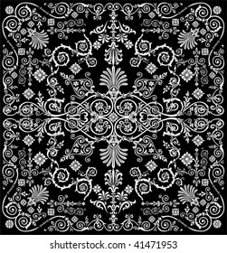 Illustration White On Black Background Stock Vector (Royalty Free ...