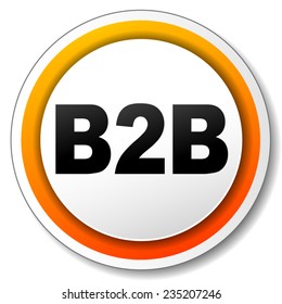 Illustration White Orange Icon B2b Stock Vector (Royalty Free ...