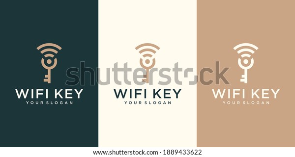 Illustration Wifi Key Logo Design Template Stock Vector (Royalty Free ...