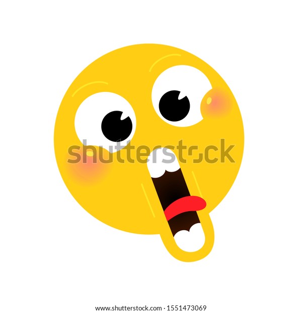 Illustration Wild Emoticon Icon Vector Astonished 库存矢量图（免版税）1551473069 ...