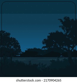 Illustration Wilderness Background Night Vector Stock Vector (Royalty ...