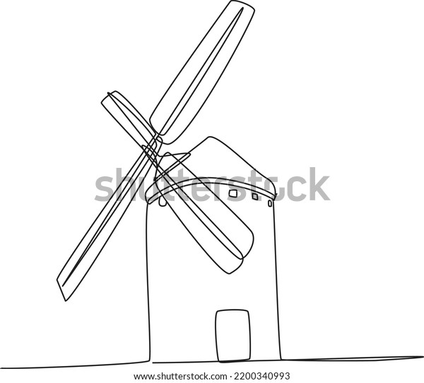 Illustration Windwheel Illustration Drawing Vector Handline Stock ...