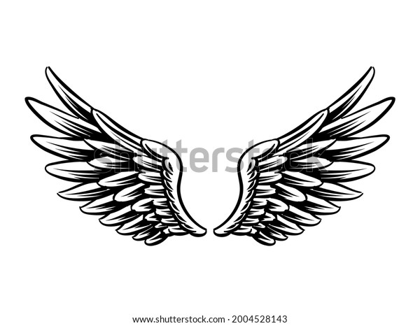Illustration Wings Logo Branding Element Feather Stock Vector (Royalty ...