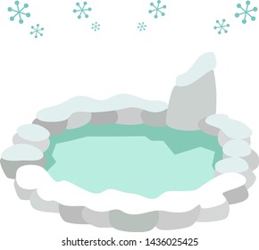 Illustration Winter Hot Spring Stock Vector (Royalty Free) 1436025425 ...