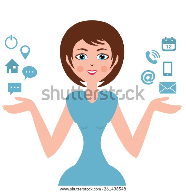Illustration Woman Computer Icons Vector Stock Vector (Royalty Free ...