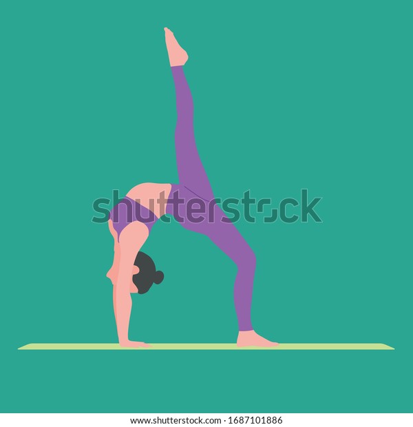Illustration Woman Doing Pilates Posing Pilates Stock Vector (Royalty ...
