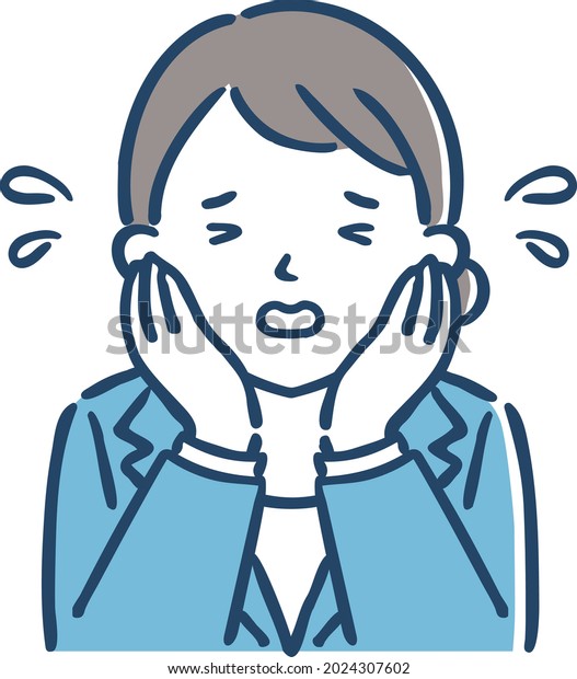 Illustration Woman Panic Stock Vector (Royalty Free) 2024307602 ...