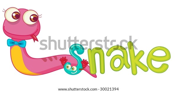 Illustration Word Snake Stock Vector (Royalty Free) 30021394 | Shutterstock